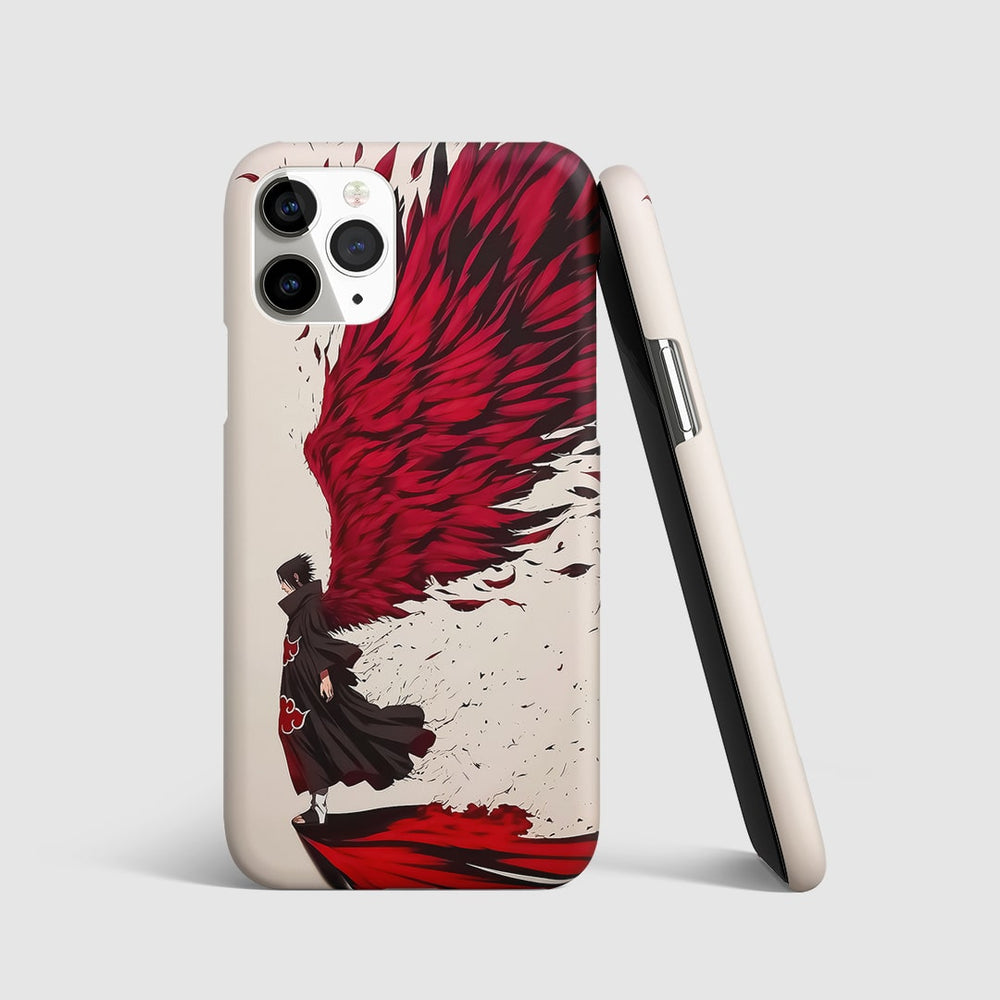 Itachi Feather Phone Cover – Elegant Uchiha Style