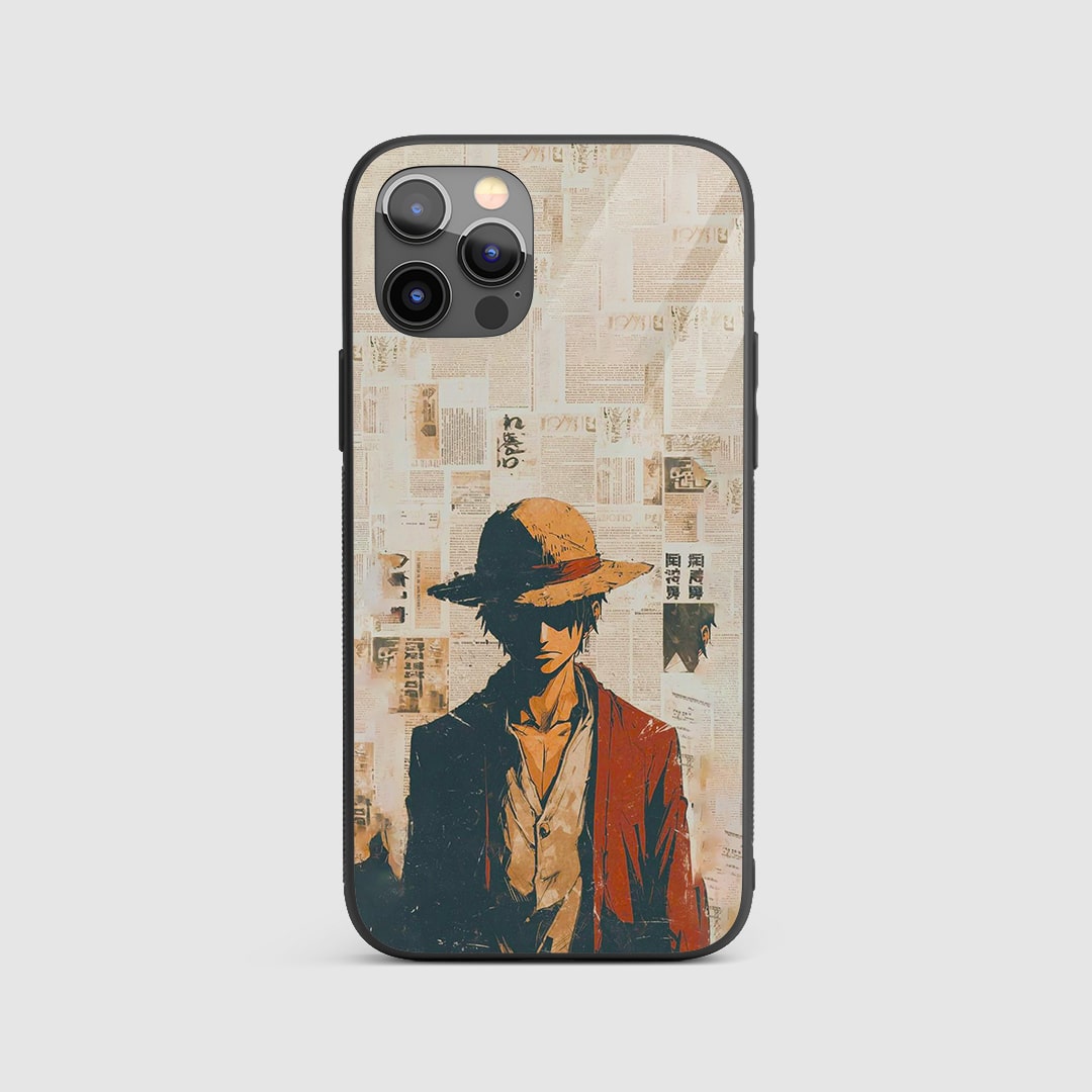 Luffy Newspaper Backdrop Silicone Armored Phone Case