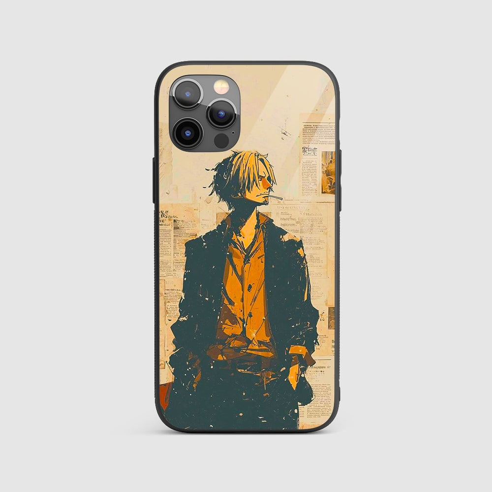 Sanji Newspaper Backdrop Silicone Armored Phone Case