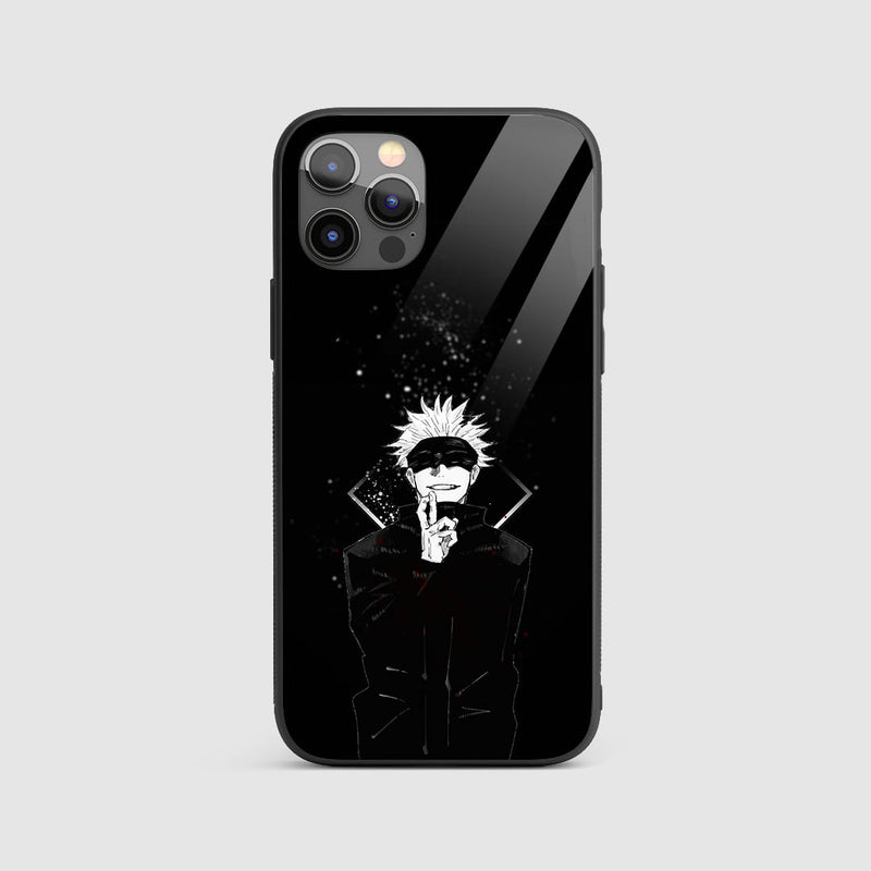 Satoru Black Silicone Armored Phone Case - Sleek Jujutsu Style