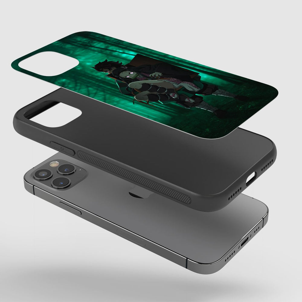 Tanjiro x Nezuko Silicone Armored Phone Case - Animemart