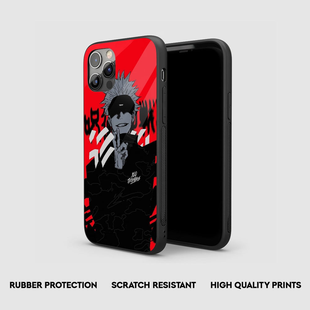 Yuji Red Aesthetic Silicone Armored Phone Case
