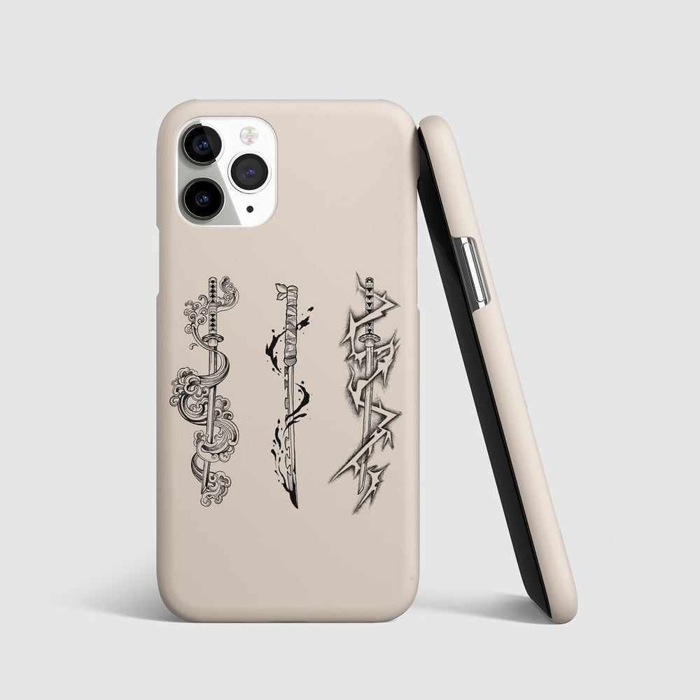 Demon Slayer Trio Swords - Dynamic Anime Phone Case