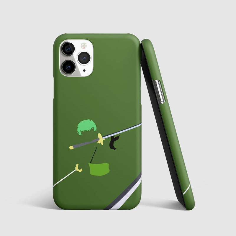 Roronoa Zoro Minimal Phone Cover - Sleek & Stylish Protection